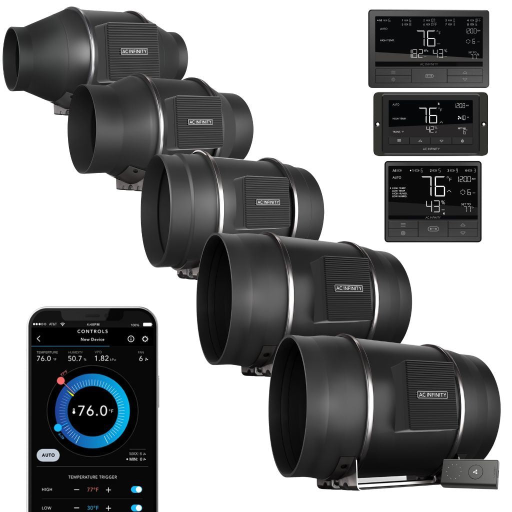 AC Infinity Cloudline PRO EC Grow Room Extraction fan - S4, S6, S8, S10, S12 – Hytec Horticulture