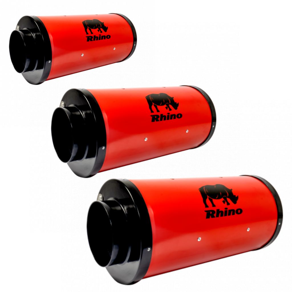 Rhino Ultra Silent EC Extraction Grow Inline Fans - 6", 8", 10", 12 ...